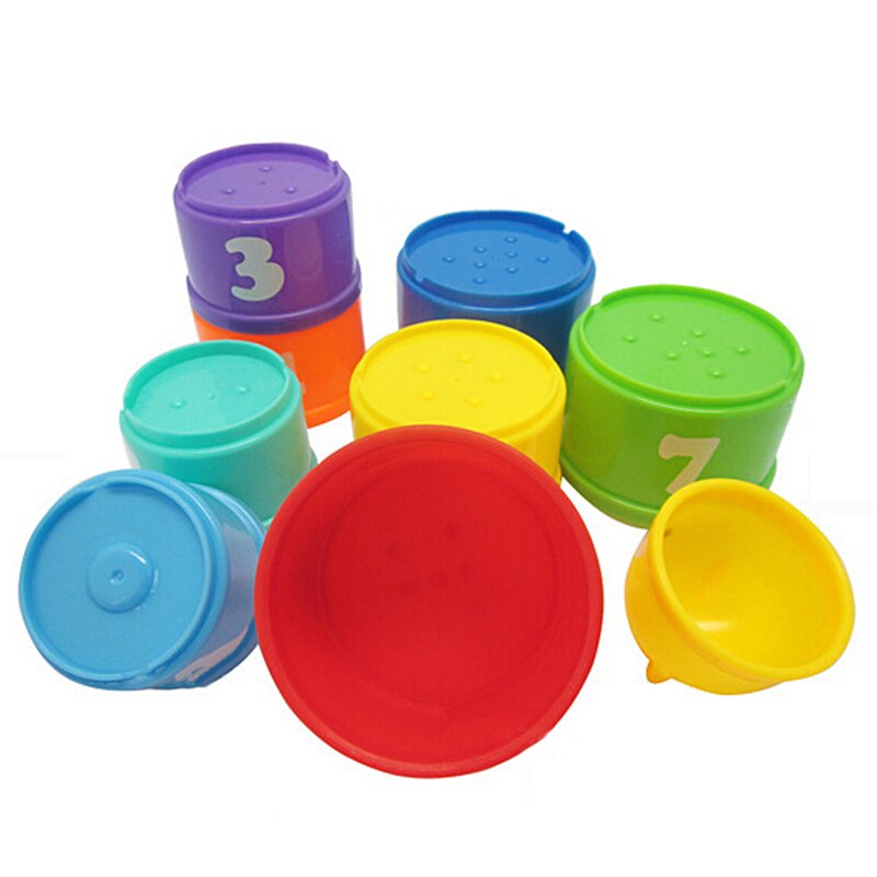 9PCS Mini Bear Stack Cup Educational Baby Toys Rai... – Grandado