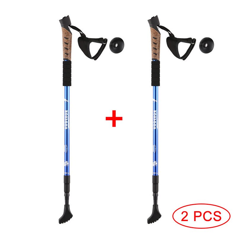 2 Piece Set Of Nordic Cane Telescopic Baton Travel... – Grandado