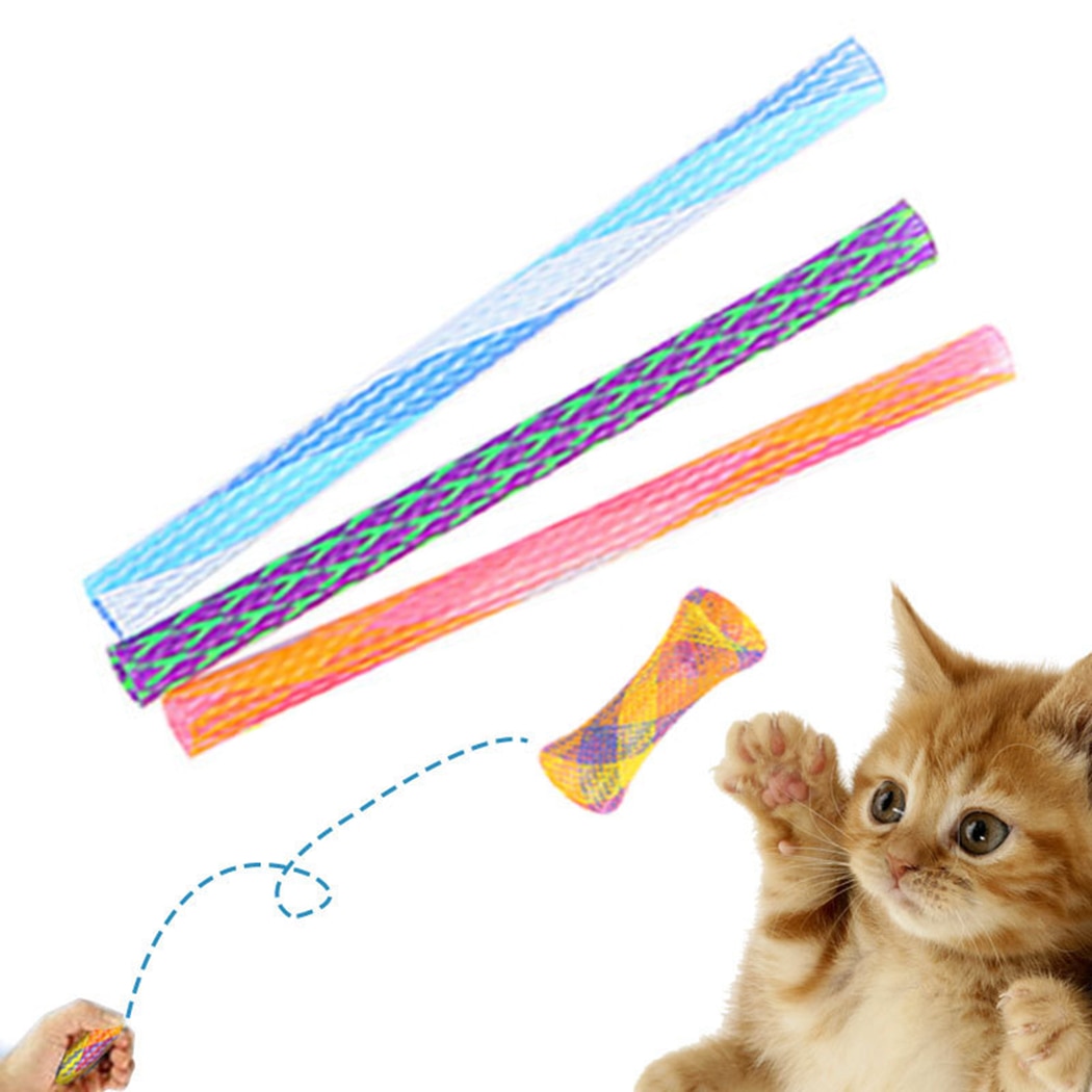 3pcs Freely Folding Spring Shape Cat Bouncing Toy ... – Grandado