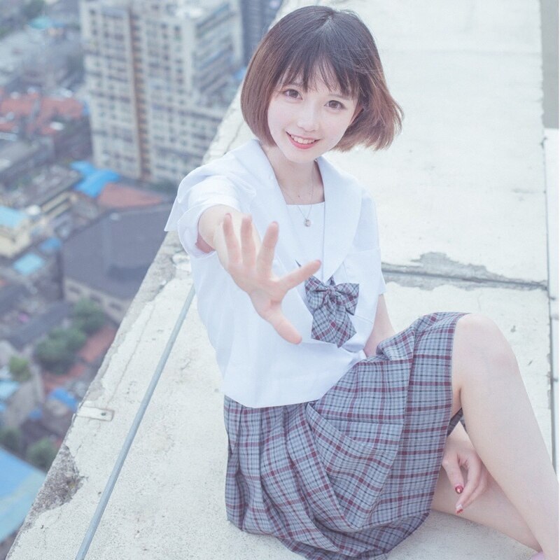 Korean School Uniform Girls Japanese JK Loose Sail... – Grandado