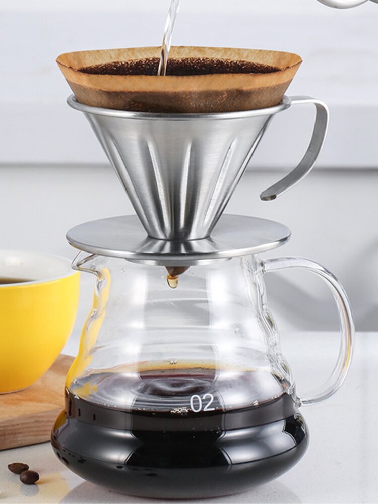 V60 Style Stainless Steel Coffee Dripper Engine Co... – Grandado