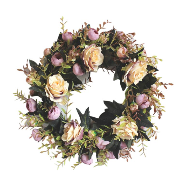 Rose Krans Grote Krans Kunstmatige Bloem Krans Muu... – Vicedeal