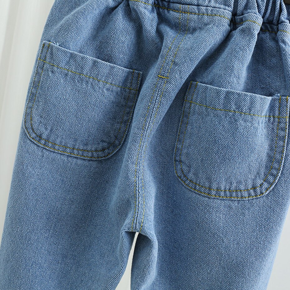 Girls Jeans Pockets Kids Girl Jeans Spring Autumn ... – Grandado