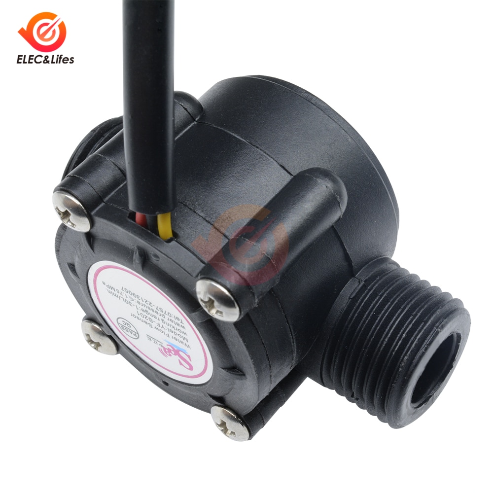 1-30L/min Liquid Water Flow Sensor Flowmeter 1/2" ... – Grandado