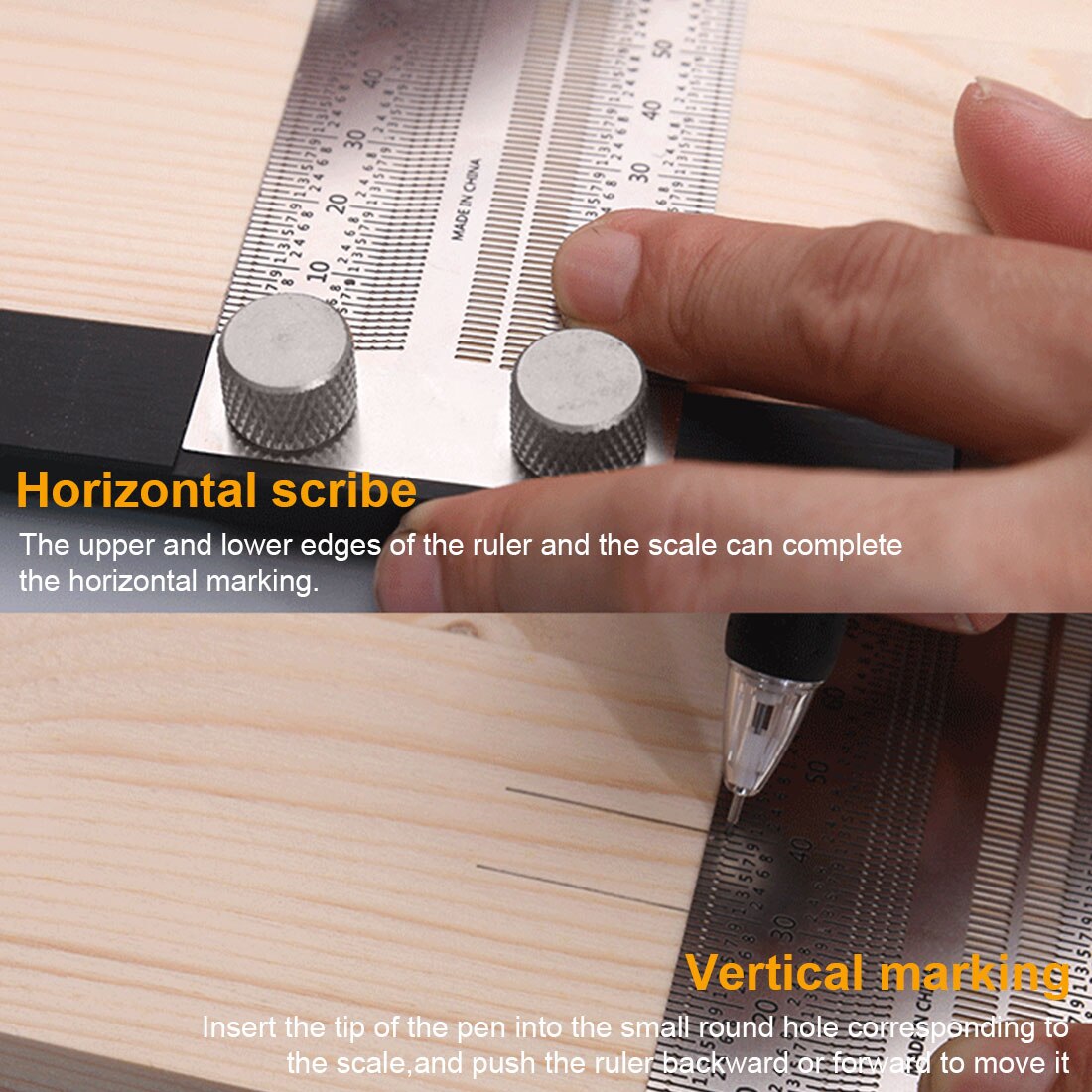Precision Marking T-Rule Scale Ruler T-Type Hole S... – Vicedeal