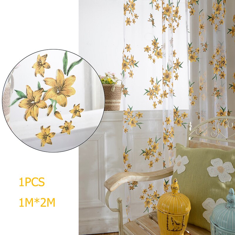 Window Screen Window Gauze Pastoral Curtains Sheer... – Vicedeal