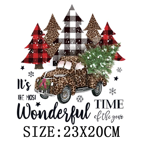 Plastre til tøj jule bil strygejern på varmeoverfø... – Vicedeal