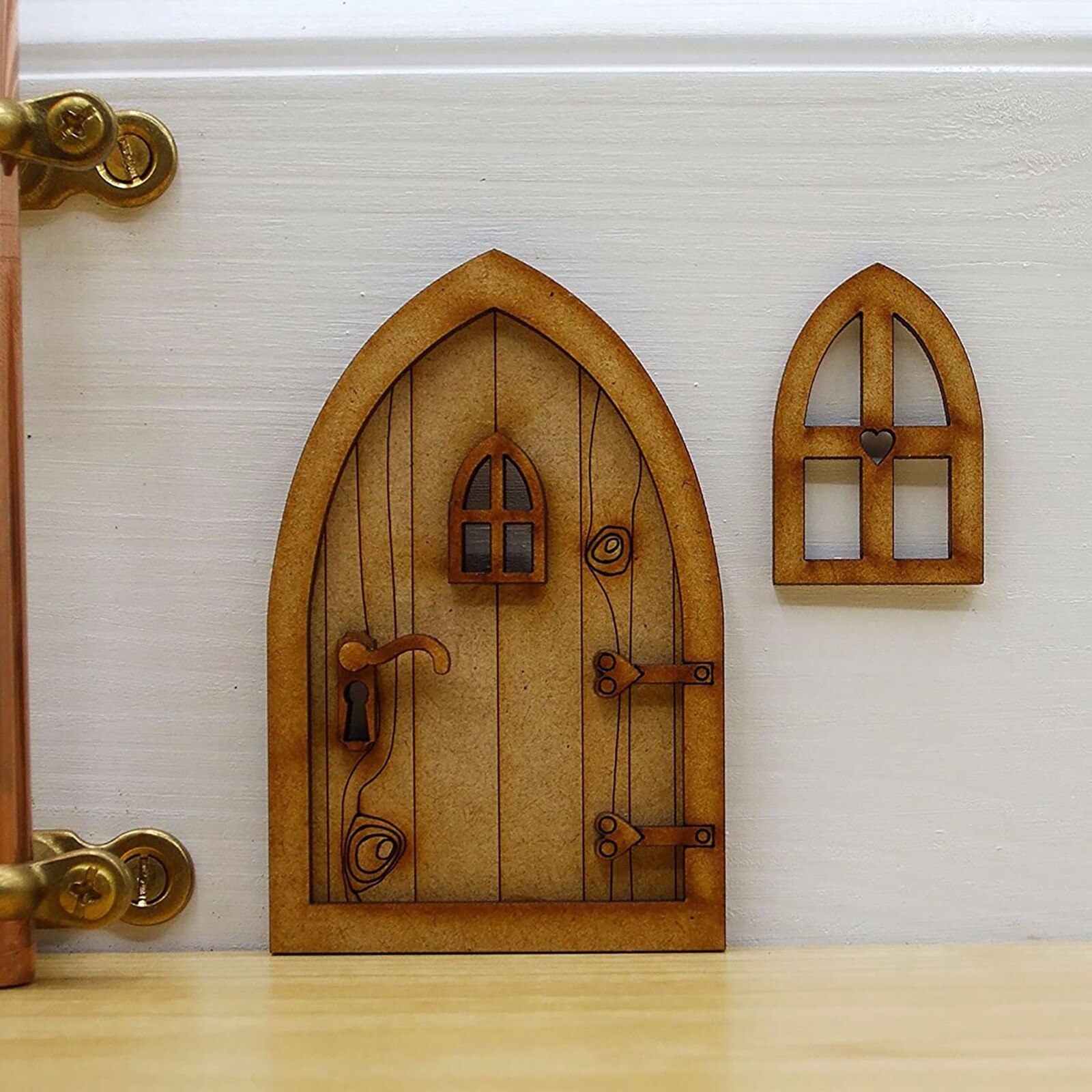 3D Wooden Fairy Garden Door Hand Made DIY Door Dec... – Grandado