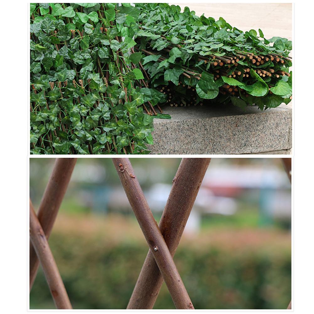 Artificial Rattan Garden Plant Fence Green Rattan ... – Grandado