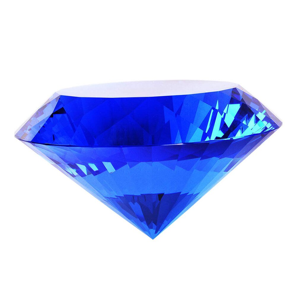 Blue Crystal Imitatie Diamond Pizza Papier Enorme ... – Grandado