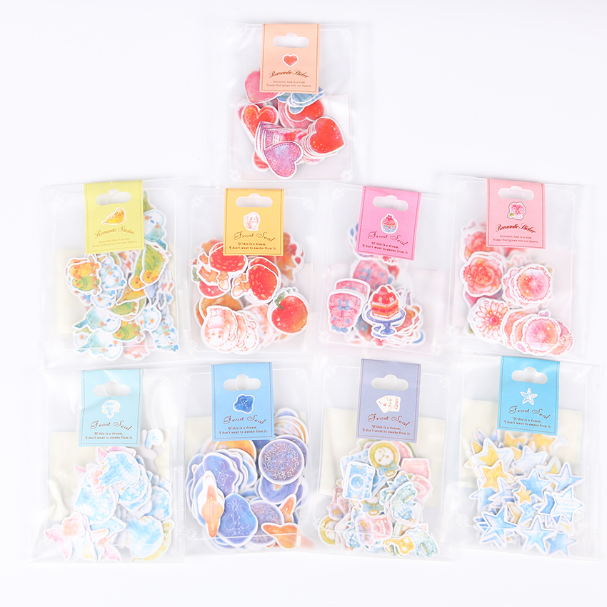 70PCS/1set DIY Stationery Sticker Watercolor Diary... – Grandado