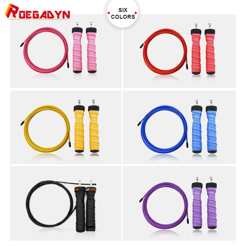 ROEGADYN Sports Black Anti-Slip High Speed Jump Ro... – Grandado