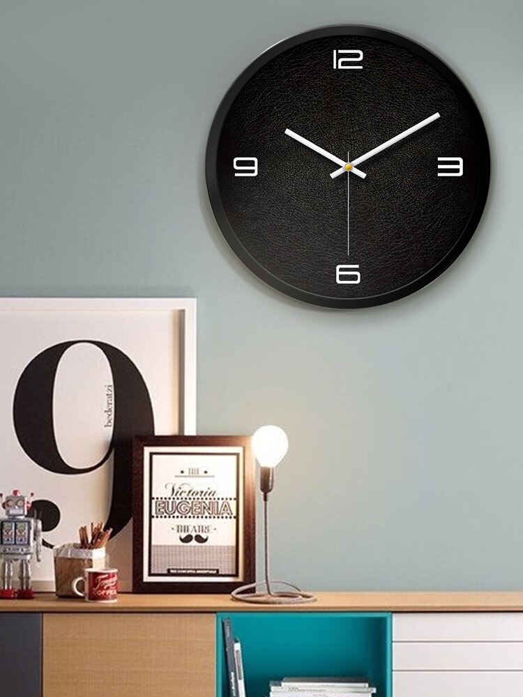 Metal Living Room Wall Clock Simple Minimalist Dig... – Grandado