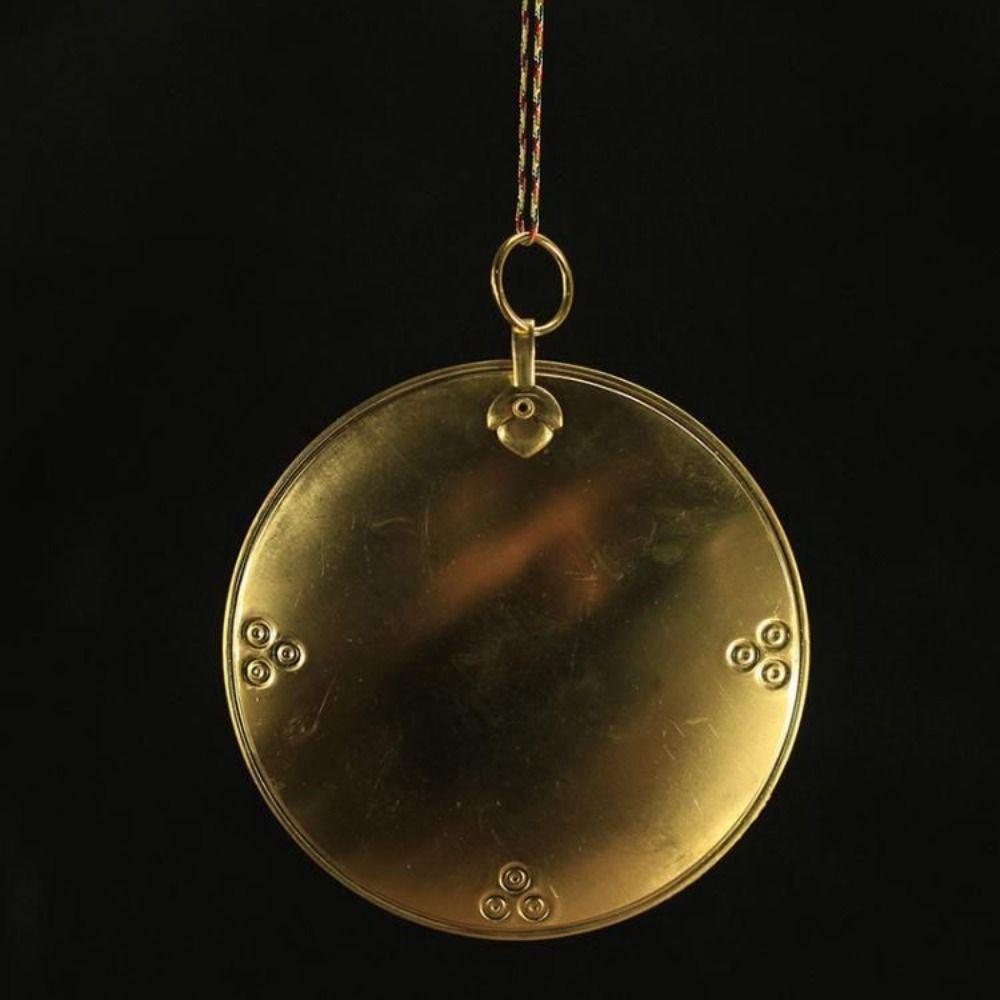 Auspicious Brass Bagua Hanging Mirror Bumpy Surfac... – Grandado
