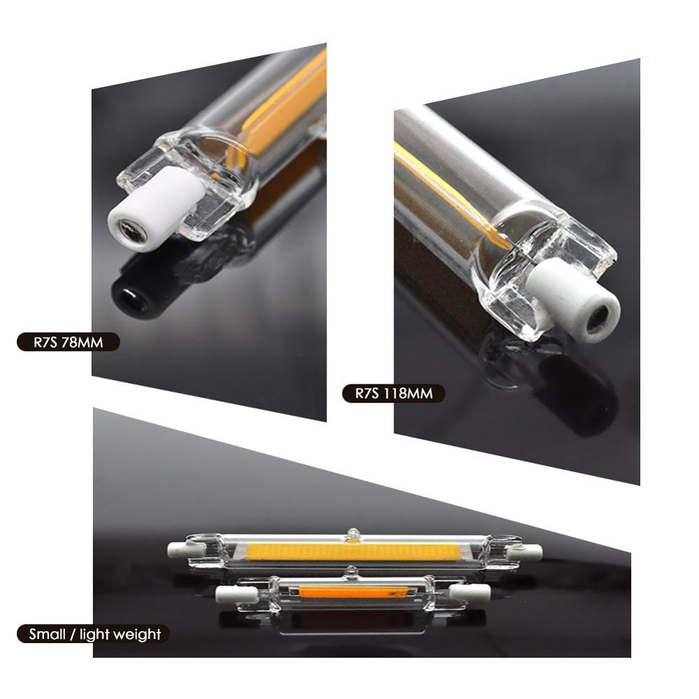 R7S LED Lamp COB Glass Tube AC220V 240V 78MM 8W 11... – Grandado