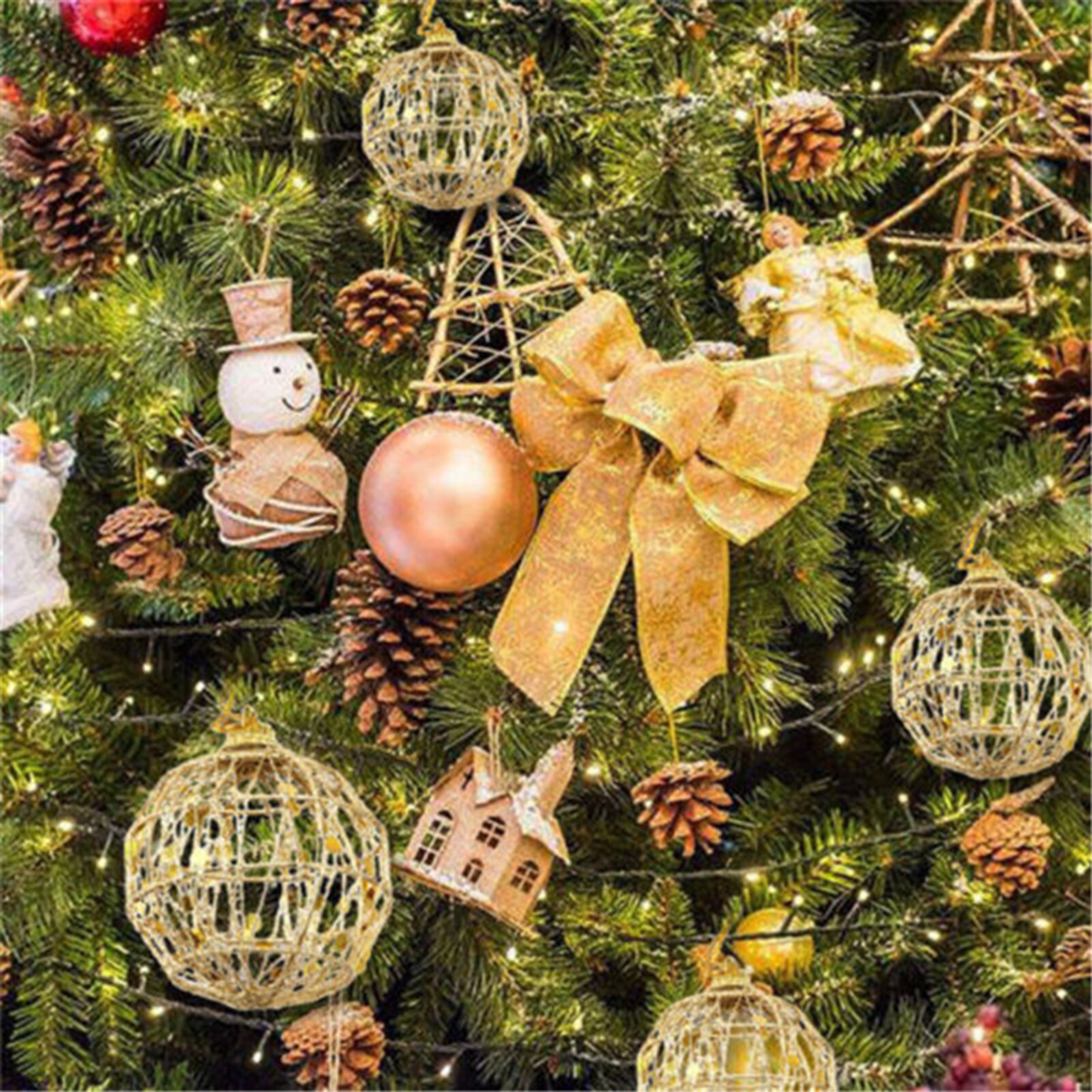 6pcs/set 5CM Christmas Tree Ornaments Golden Chris... – Vicedeal