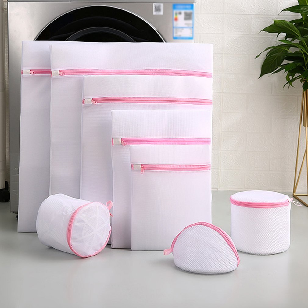 Zippered Mesh Laundry Wash Bags Foldable Underwear... – Vicedeal