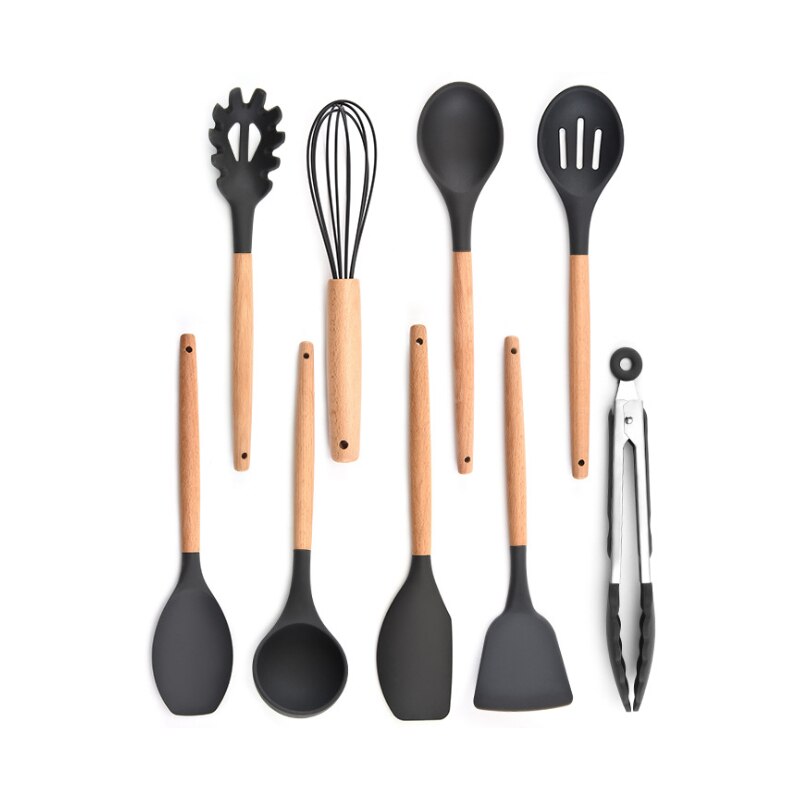 Silicone kitchenware set cooking tools pot shovel ... – Vicedeal