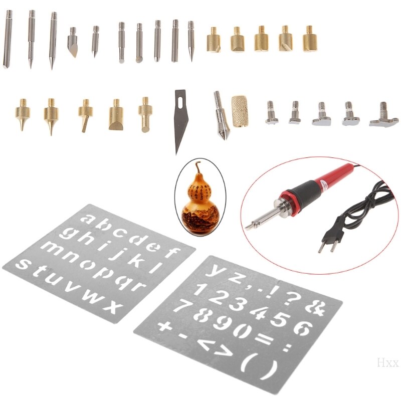 28pcs/Set Wood Burning Pen Tips Stencil Soldering ... – Grandado