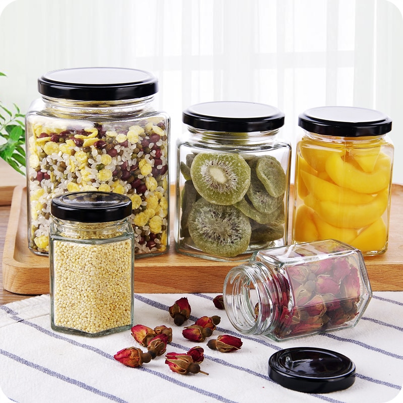 Clear Glass With Lid Jar Sealed Jar Kitchen Food S... – Grandado