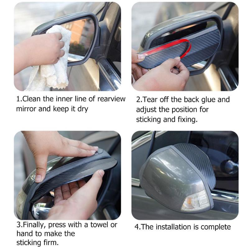 Carbon Fiber Car Rear View Mirror Rain Eyebrow for Geely Atlas Boyue ...