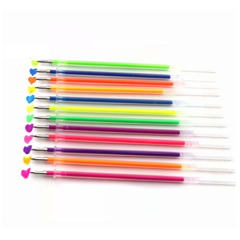 48 Colors Set Highlighter Gel Pen Refill Metal Col... – Vicedeal