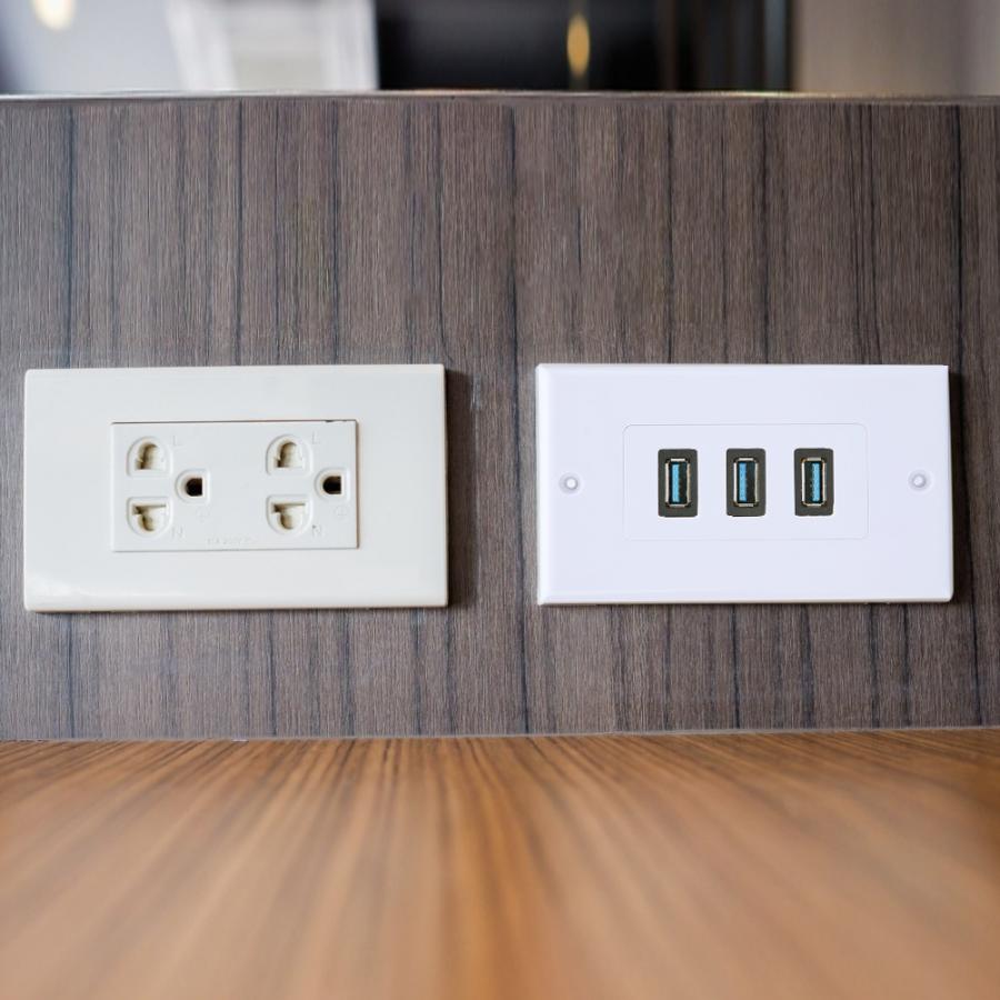 USB Plate Panel 3 Port USB3.0 USB Wall Panel Wall ... – Vicedeal