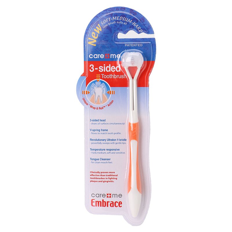 1x 3 Sided Toothbrush Adult Tooth Brush For Health... – Grandado