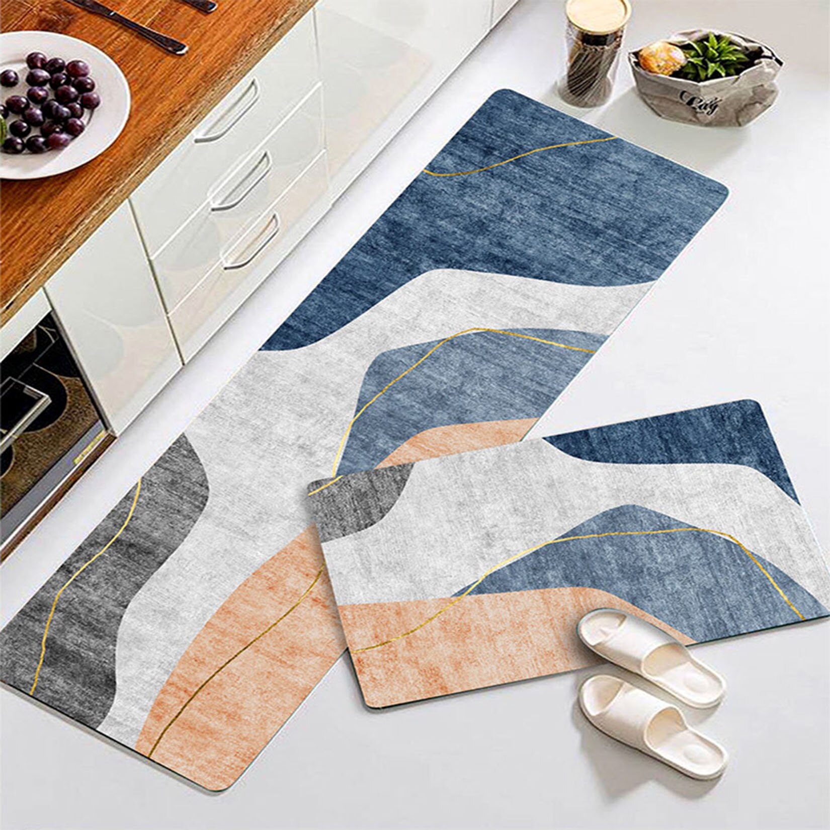 2 Stks/set Ins Keuken Mat Moderne Keuken Tapijten ... – Grandado