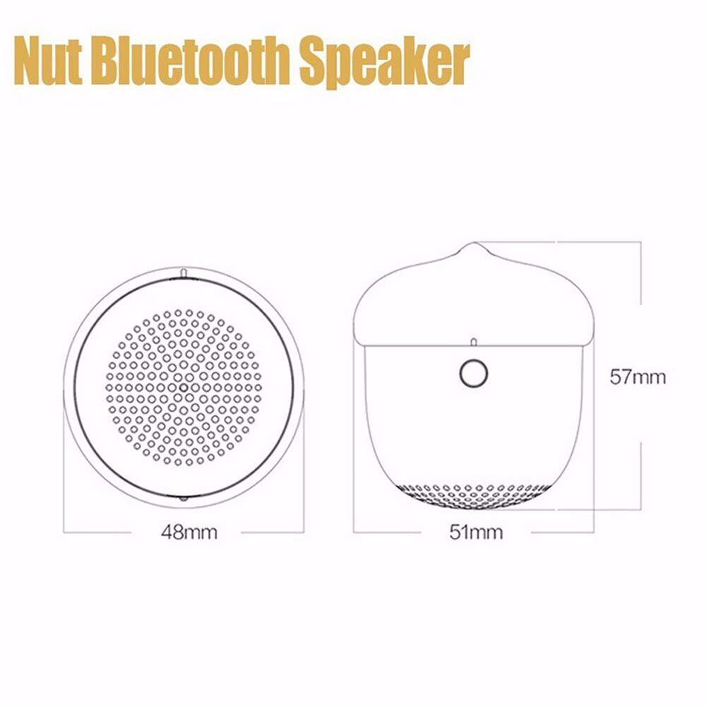 Portable Mini Speakers Small Cute Wooden Nut Shape... – Grandado