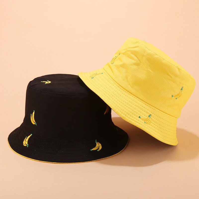 Bucket Hat Men Women Summer Bucket Cap Banana Prin... – Vicedeal