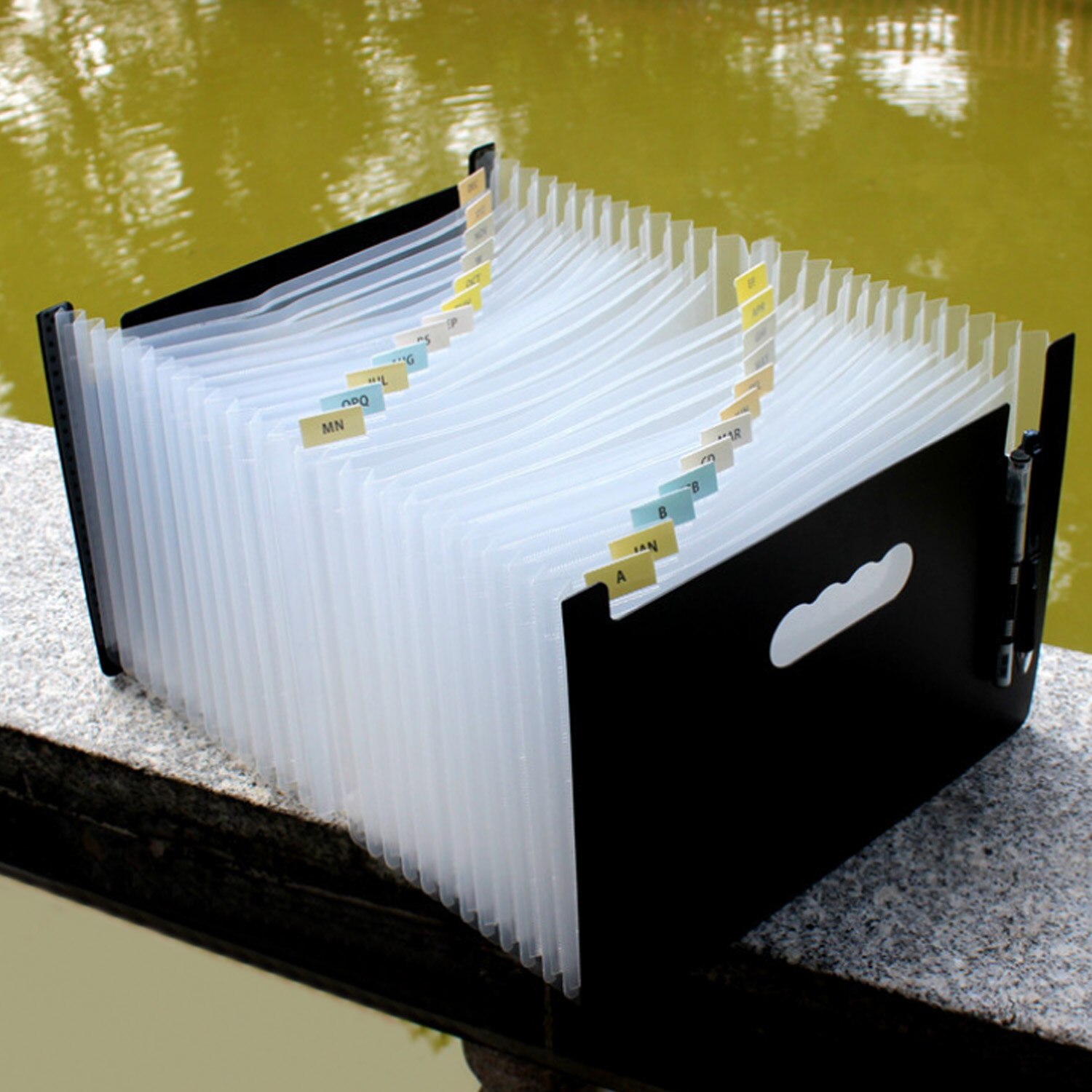 24 Pockets Multicolored Expanding Folder Expandabl Vicedeal