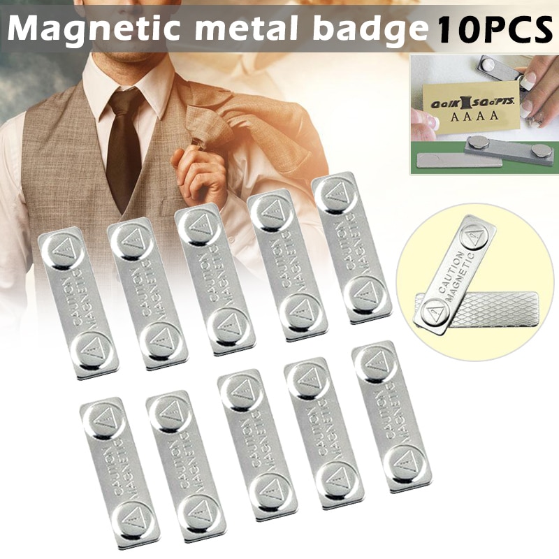10pcs Strong Magnetic Name Tags Badge Metal Fasten... – Grandado