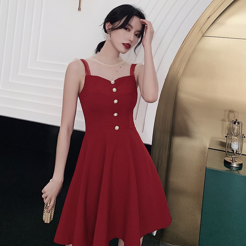 Autumn High-end Noble And Burgundy Wedding Dress B... – Vicedeal