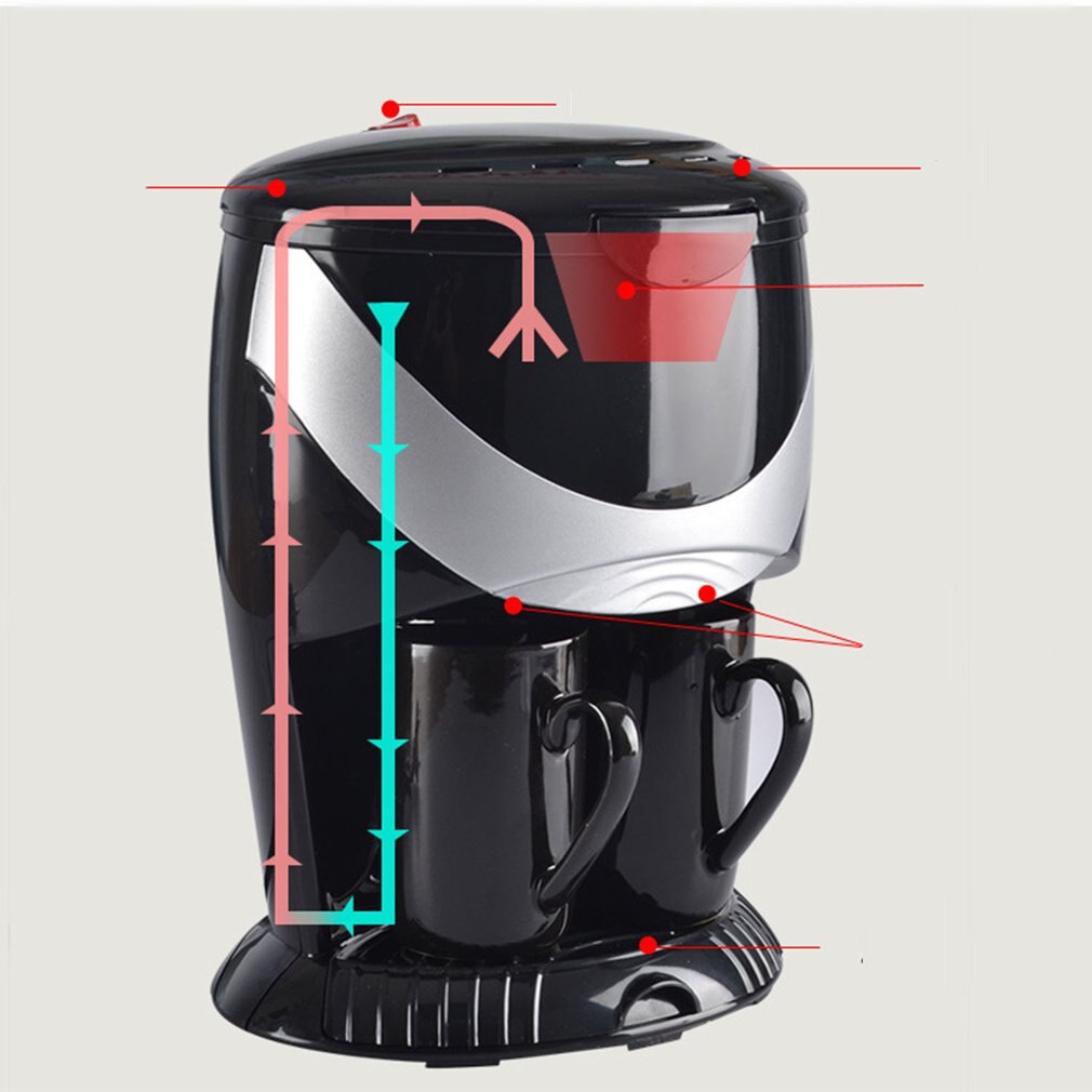 Mini Drip Coffee Maker With Mug Small Coffee Pot W... – Grandado