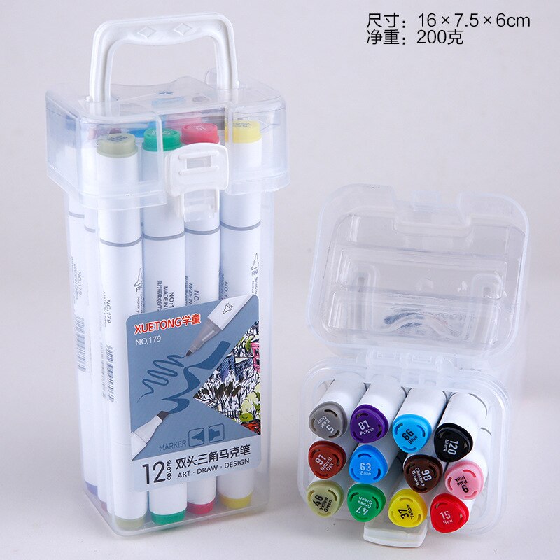 12/18/24/36/48/60 Color Markers Set Manga Drawing ... – Grandado