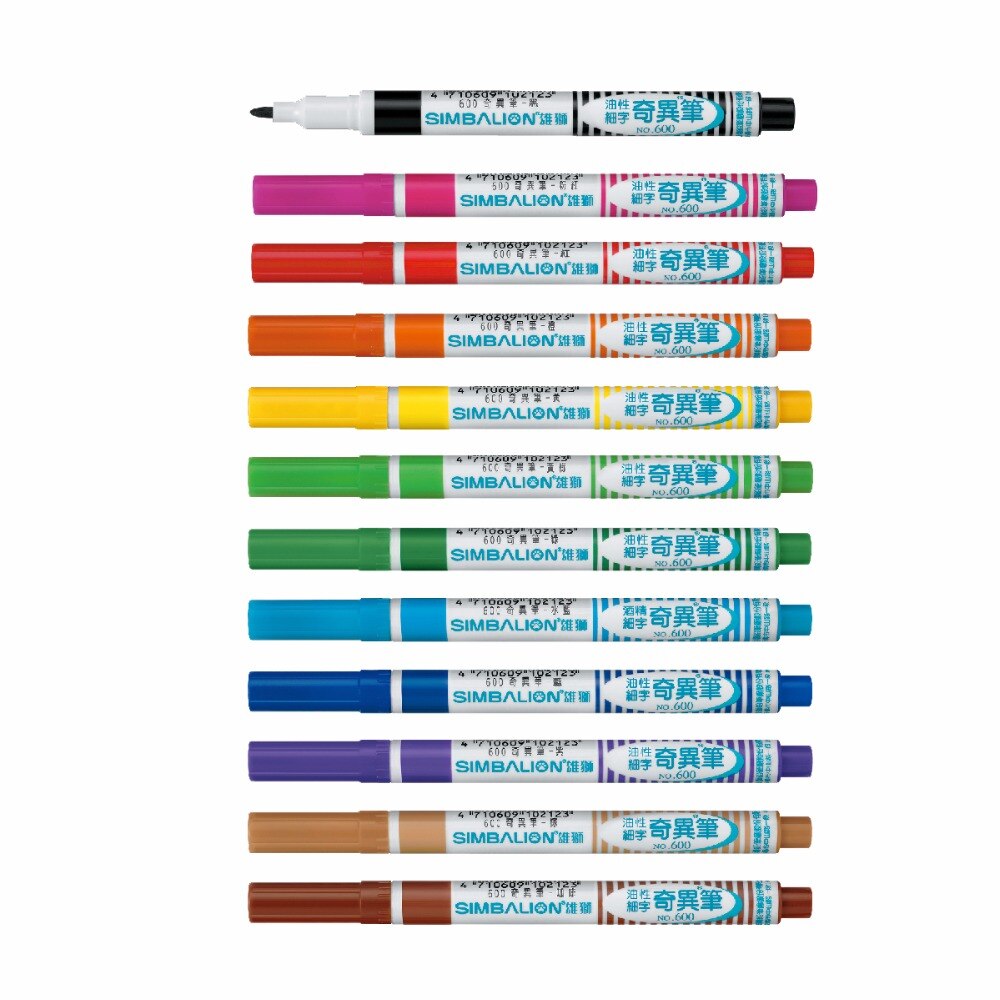12 Kleuren/Set Simbalion Permanente Verf Markers, ... – Grandado