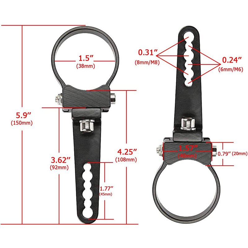 1.5 Inch Bull Bar Tube Mount Clamps LED Light Bar ... – Grandado