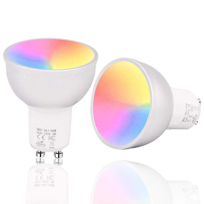 Smart Led-lampen GU10 WiFi 1/2/3/4pcs RGBW 5W APP ... – Vicedeal