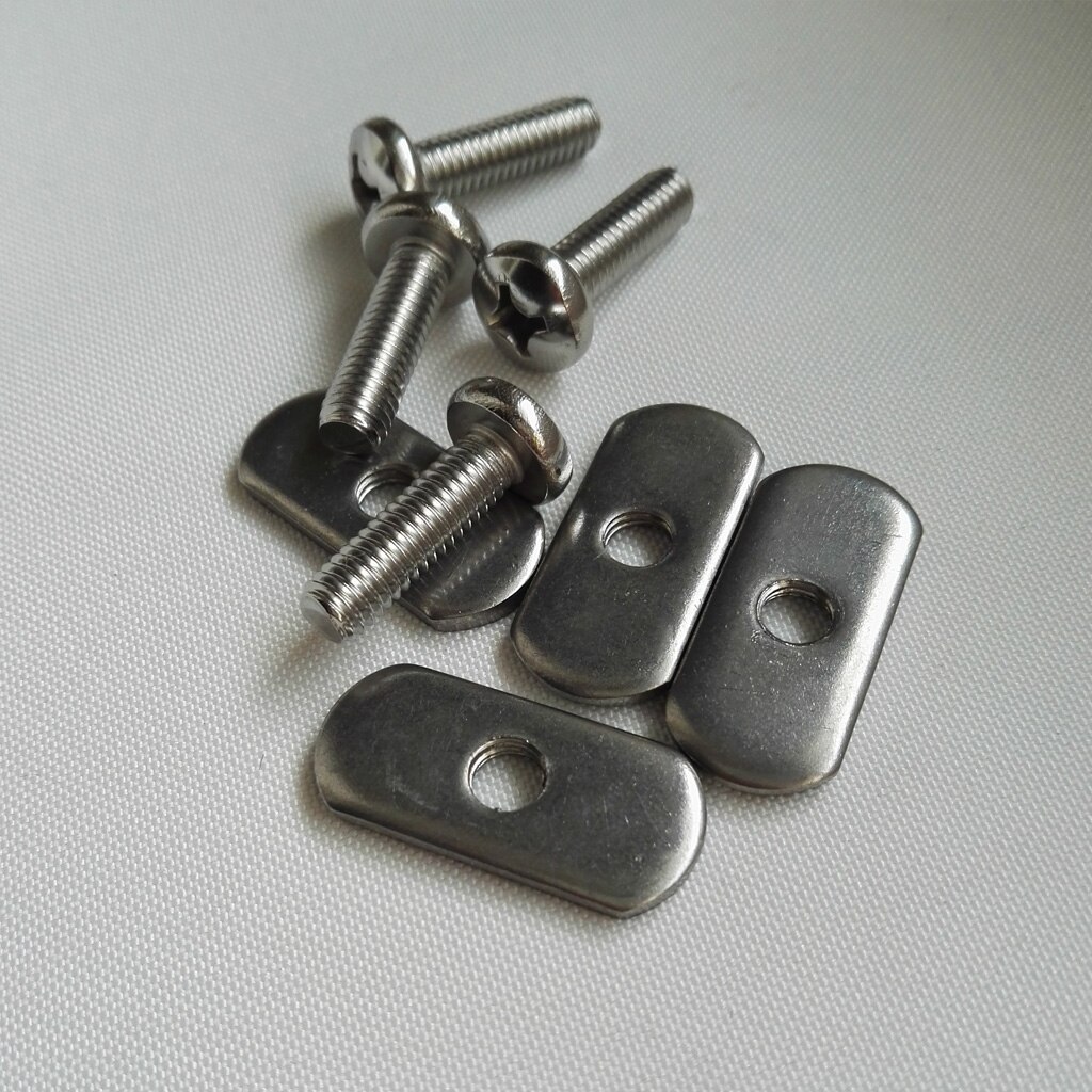 4 Sets Stainless Steel M6 Screws + Nuts Kayak Trac... – Vicedeal