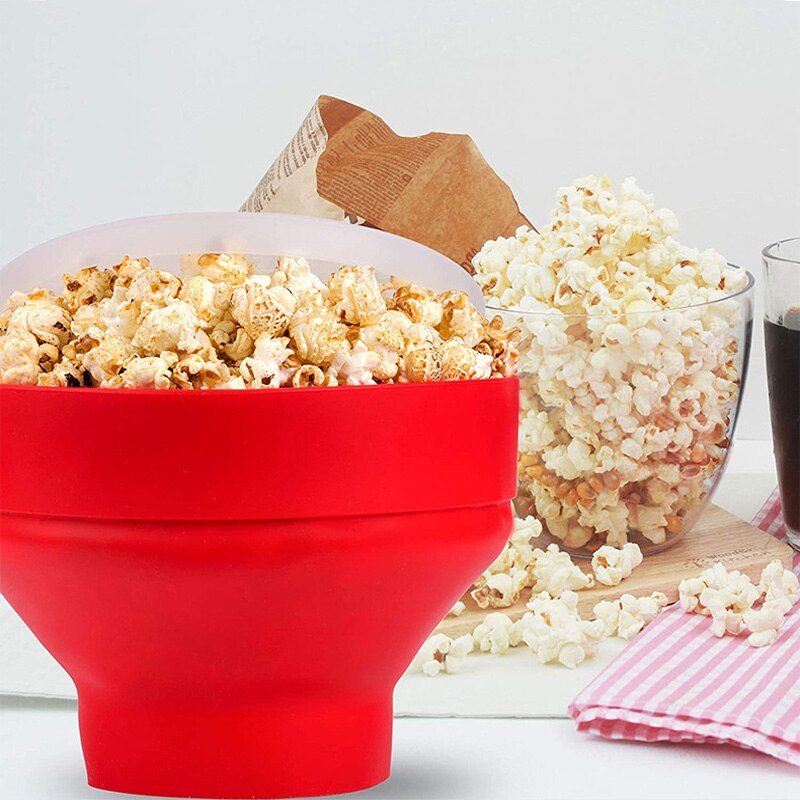 Ciotola per popcorn rossa pieghevole in Silicone f... – Grandado