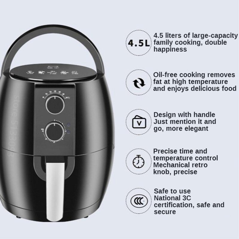 Electric Air Fryer For Frying Without Oil Non-stic... – Grandado