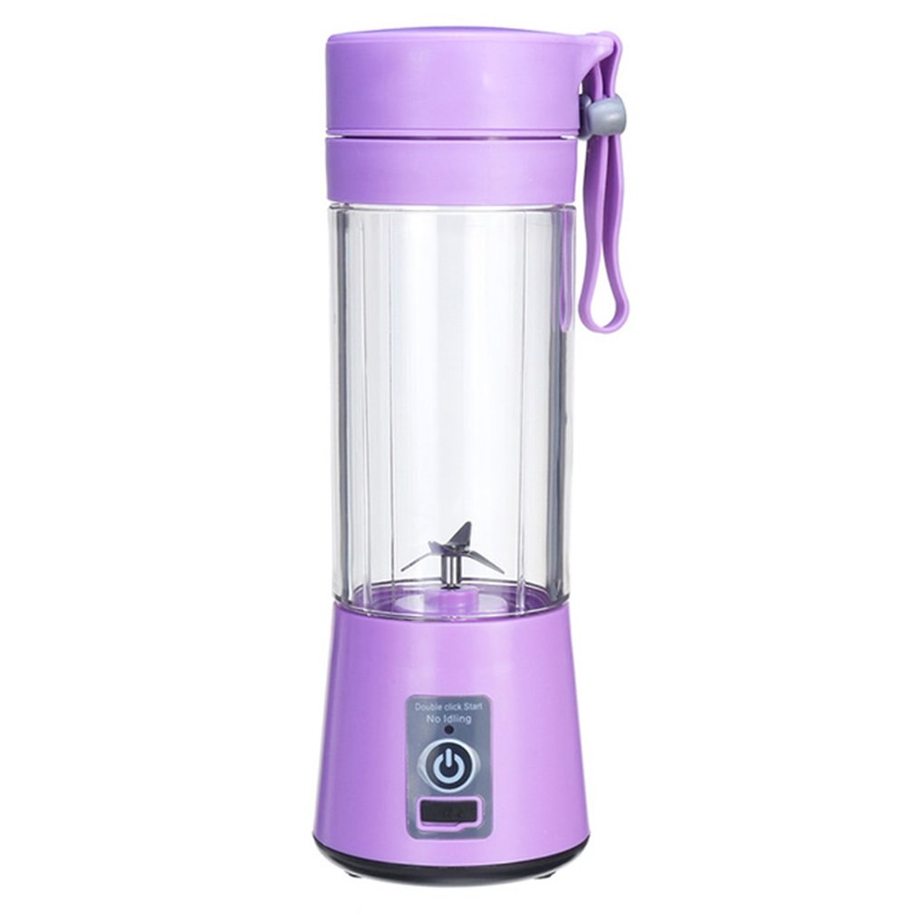380ml bärbar elektrisk fruktjuicer 4/6 blad hem us... – Vicedeal