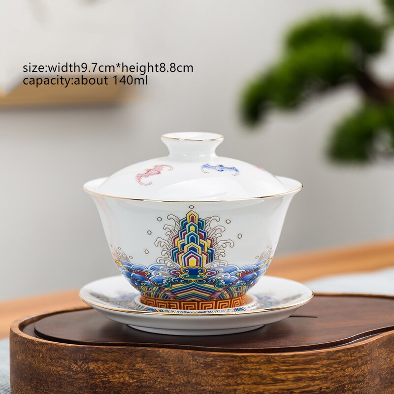145ml Flowers Tea Tureen Ceramic Porcelain Tea Bow... – Grandado