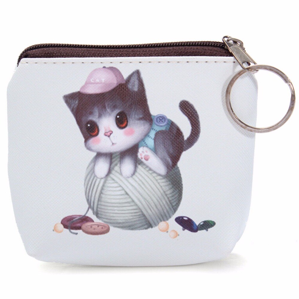 1pcs Cartoon Animals Prints Coin Bag Cute Cat Face... – Grandado