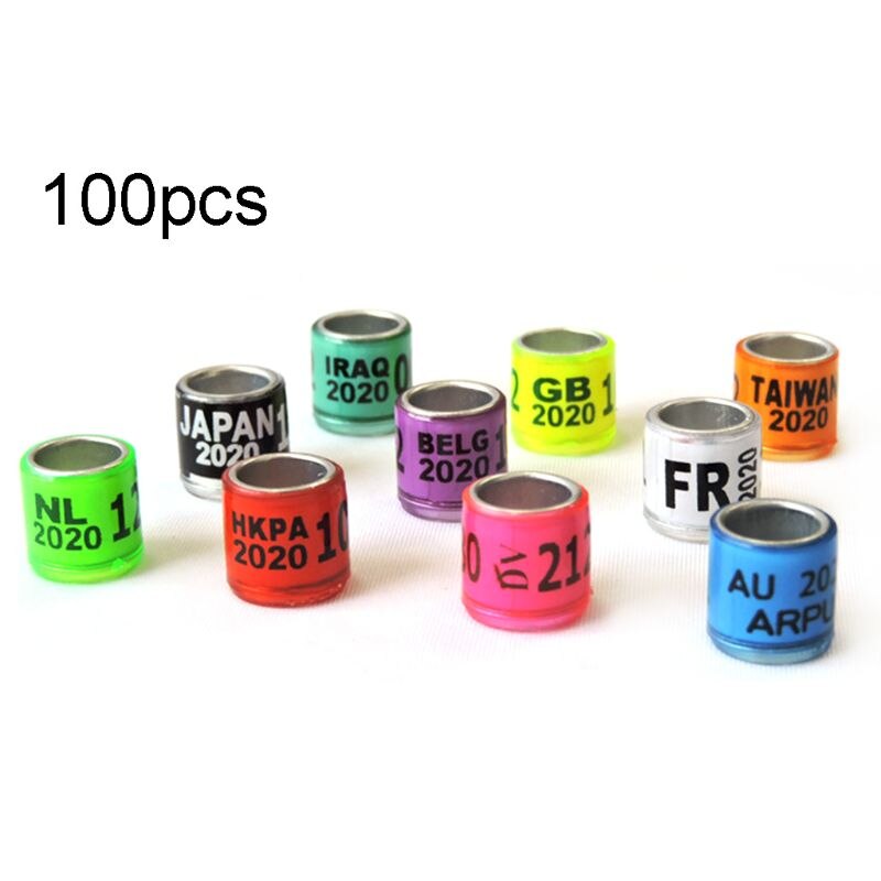 100 Pcs Mix Color Bird Foot Ring Species Identify ... – Grandado