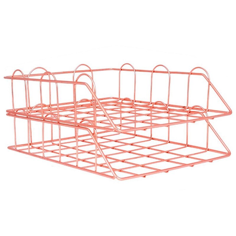 1 Set Metal Stackable File Document Letter Tray Or... – Grandado