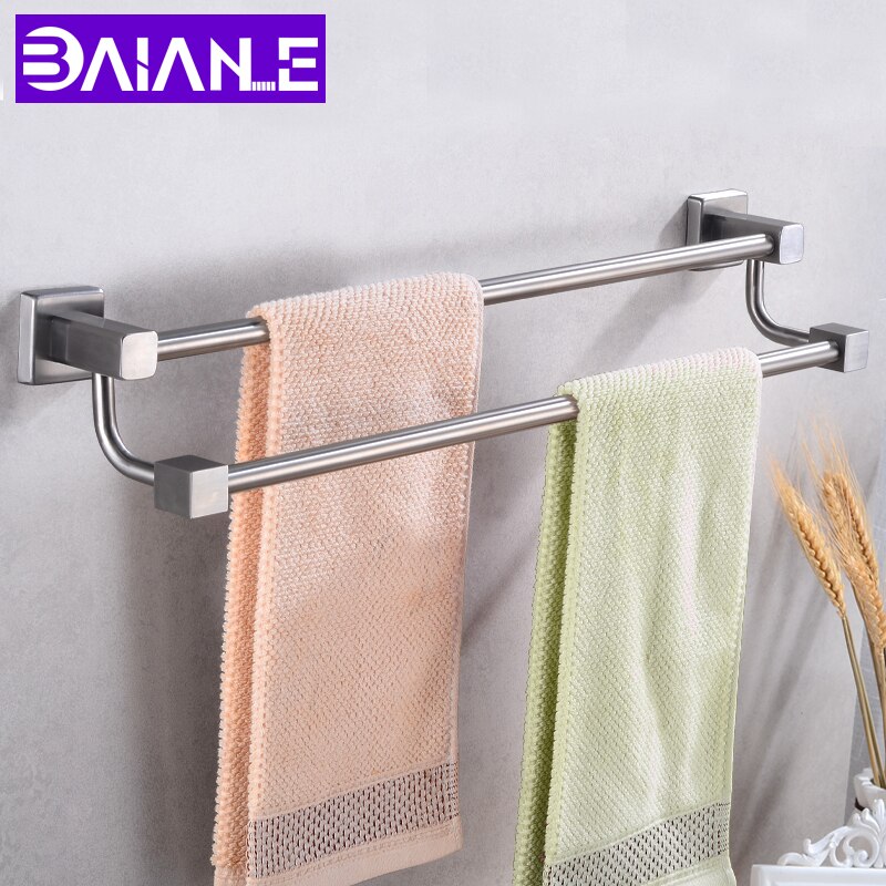 Dubbele Badkamer Handdoek Houder Rvs Handdoek Hang... – Grandado