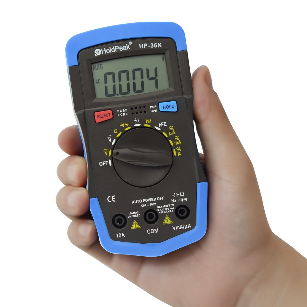 Mini Multimeter Multimetro HoldPeak HP-36K AD/DC A... – Grandado