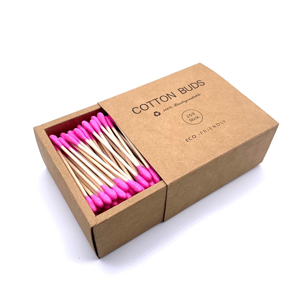 200 st/kartong bomullspinne med dubbla huvuden bam... – Grandado